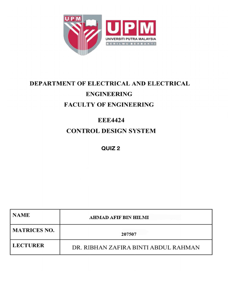 Control Design Lead Compensator Pdf Electrical Engineering Mechanics