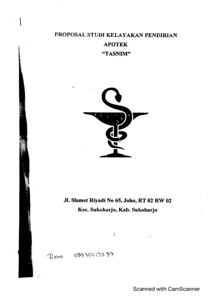 Studi Kelayakan Apotek Tasnim | PDF