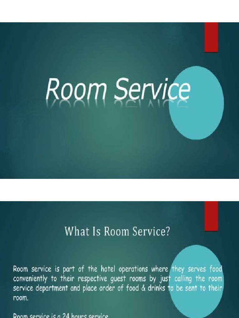 Room Service | PDF