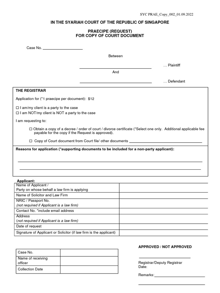 Praecipe-Copy of Documents | PDF