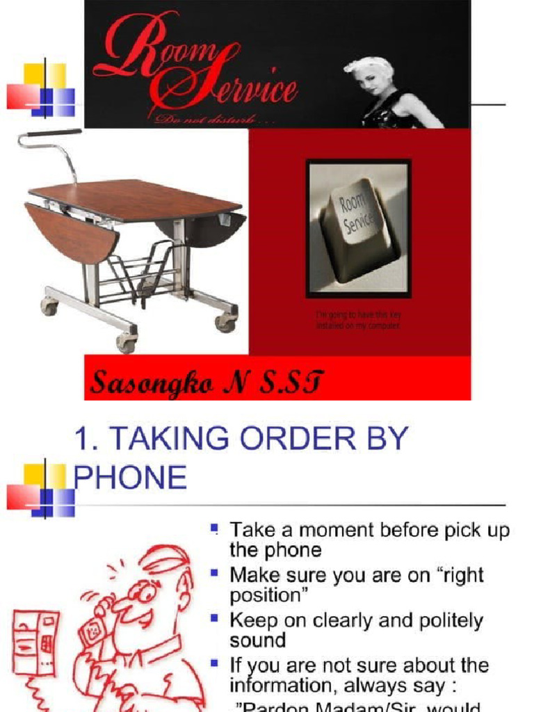 Sequence of room service | PDF