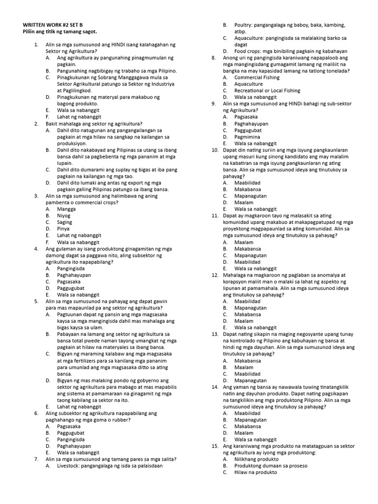 Written Work #2 B | PDF