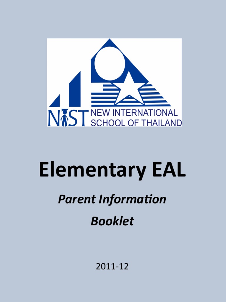 EAL Parent Booklet | PDF | Second Language Acquisition | Teachers