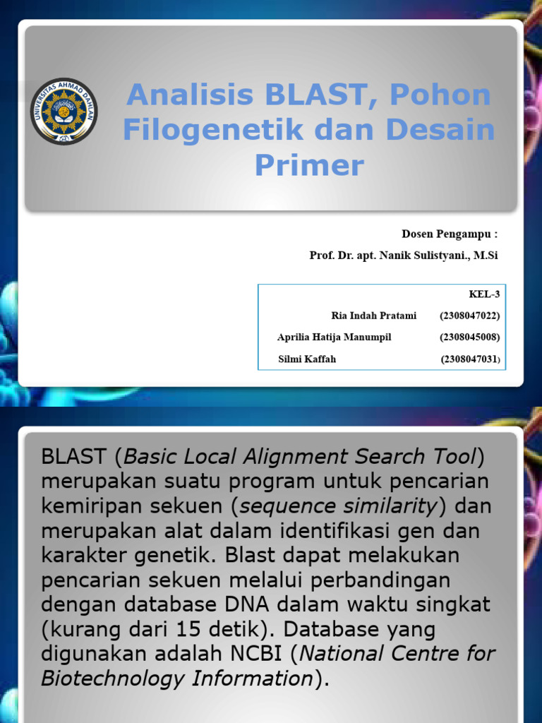New Analisis BLAST, Pohon Filogenetik Dan Desain Primer | PDF