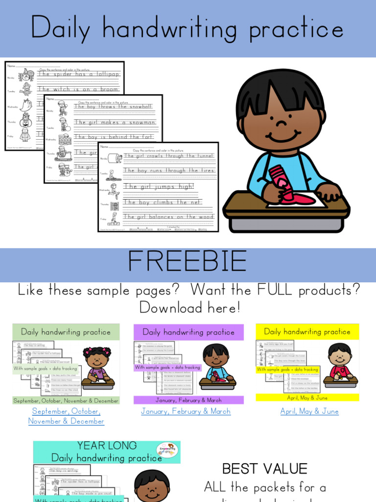 Daily Handwriting Practice Resources | PDF