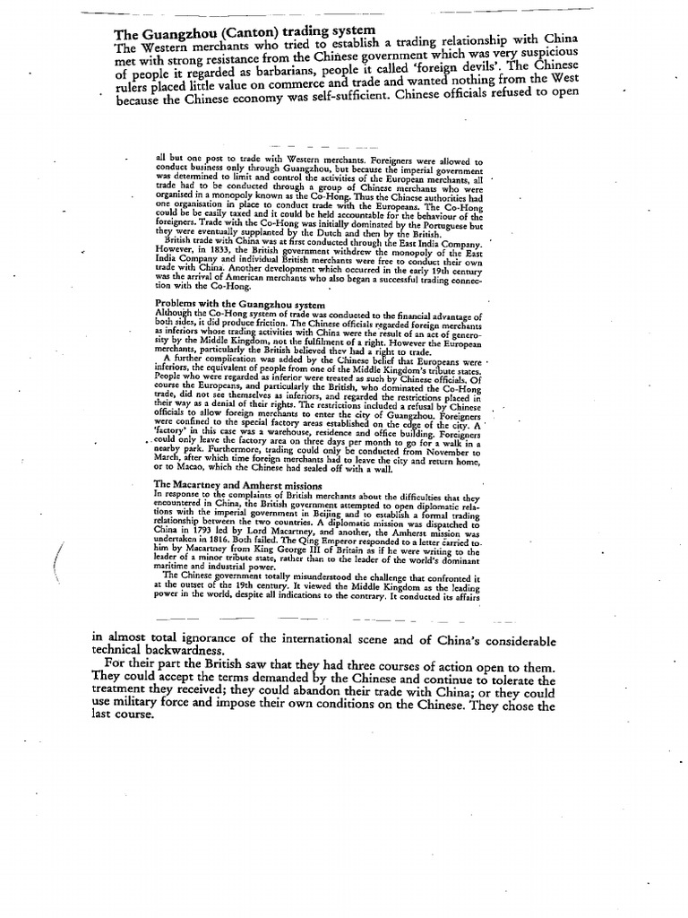 Canton Trade System | PDF