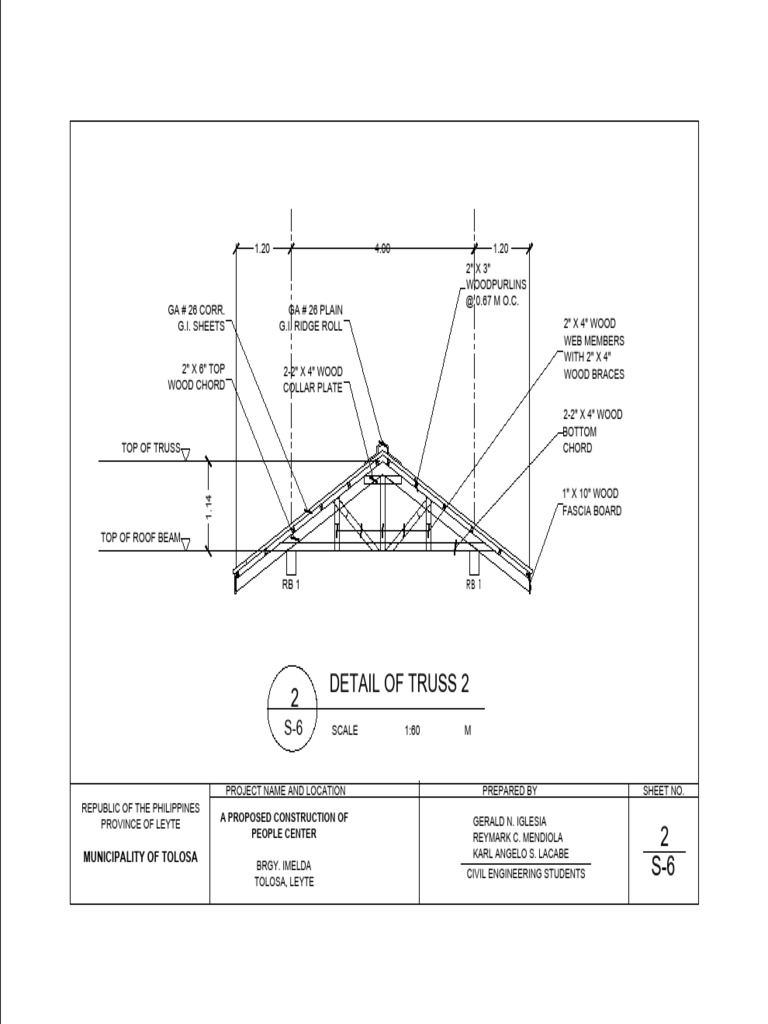 S-6-2 TRUSS | PDF | Truss | Structural Engineering