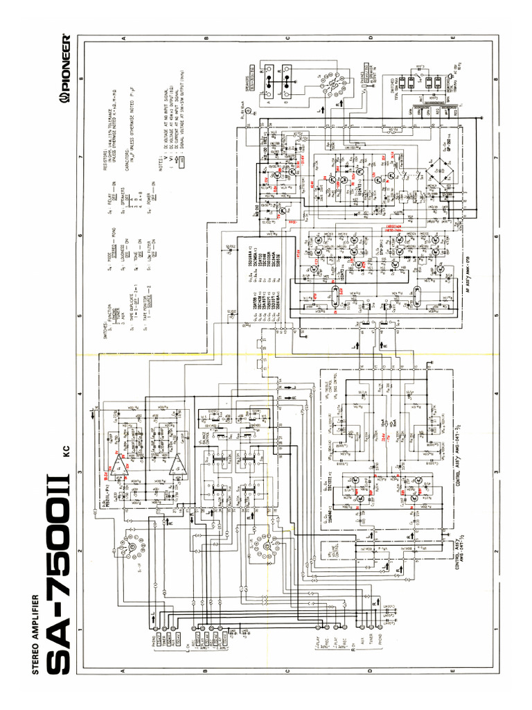 Pioneer SA 7500 MK II Schematic | PDF