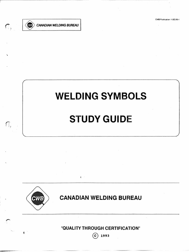 CWB 112E-93-1 Welding Symbols Study Guide | PDF