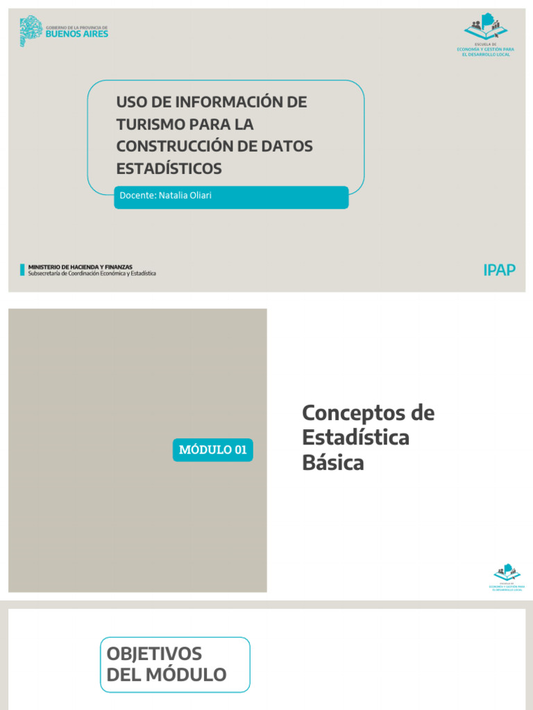 Módulo 1. Conceptos Básicos de Estadística | PDF | Estadísticas | Muestreo (Estadísticas)