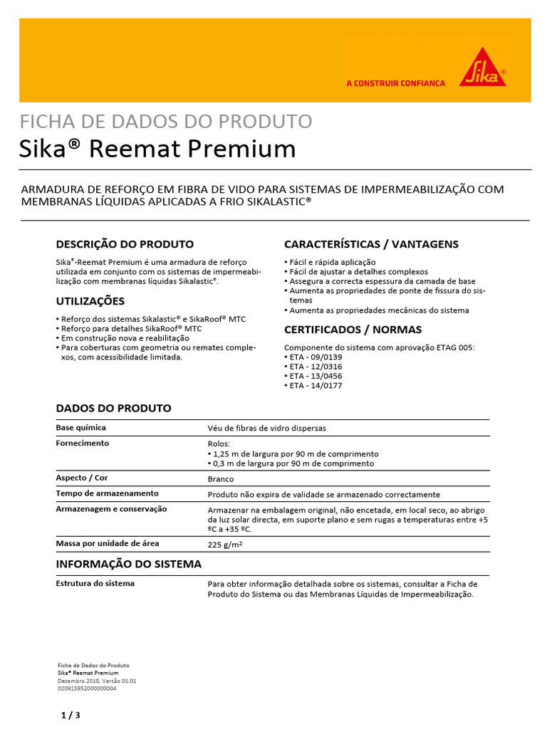 Sika Reemat Premium | PDF