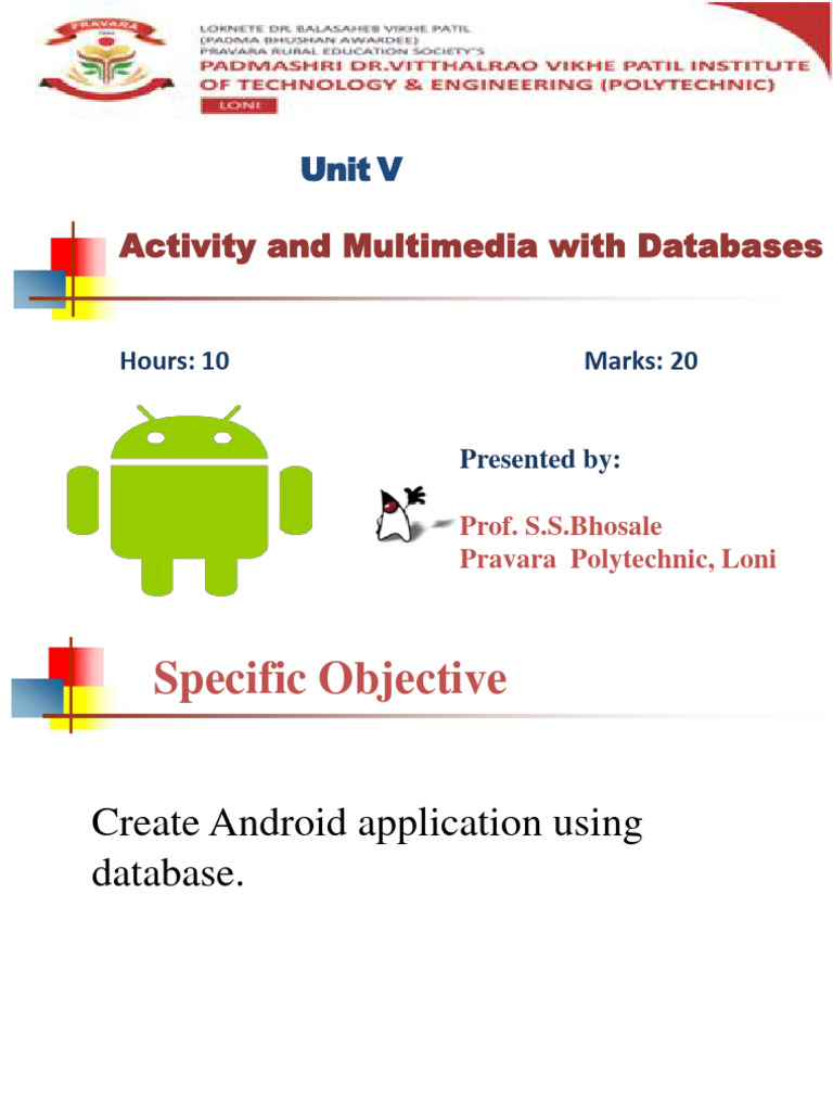 Unit V - Activity and Multimedia With Databases | PDF | Databases ... Unit V - Activity and Multimedia With Databases | PDF | Databases ...