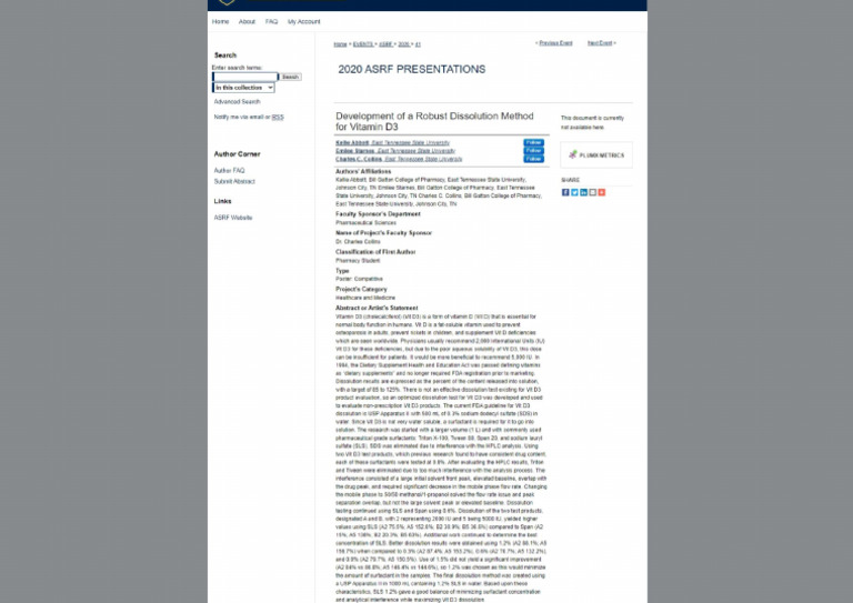 Abbott Development Of A Robust Dissolution Method For Vitamin D3 Pdf