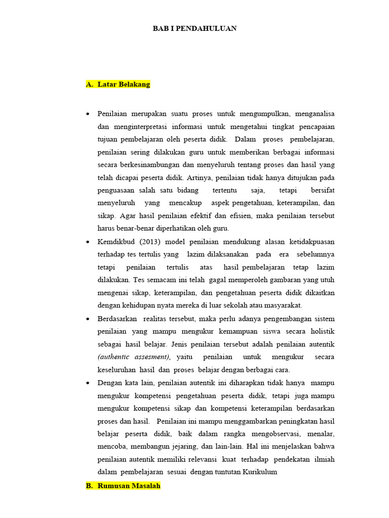 Penilaian Autentik dalam Pembelajaran Fisika | PDF