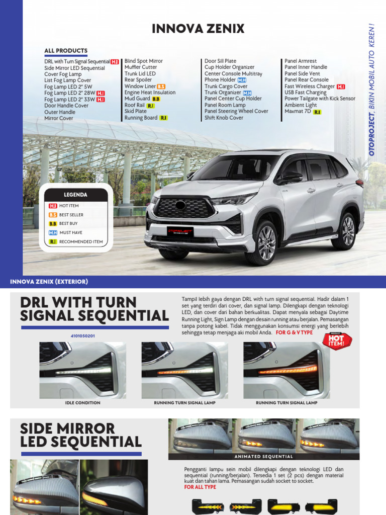 Aksesoris Toyota Innova Zenix Keren | PDF