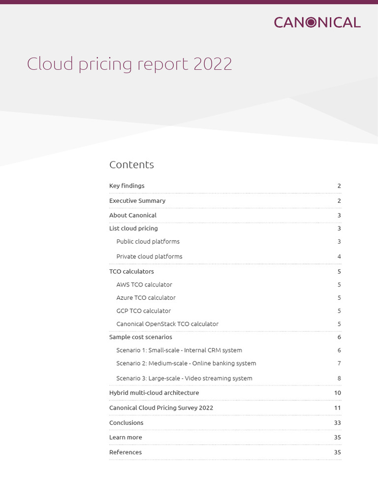 Cloud Pricing Report 2022 | PDF | Cloud Computing | Open Stack