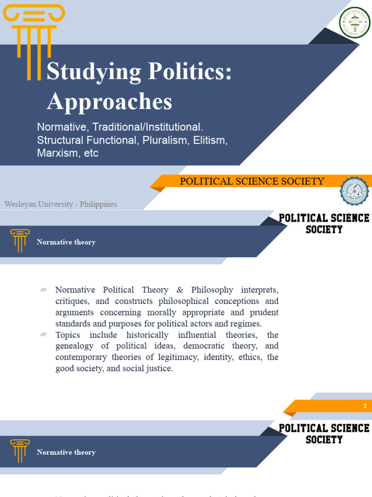 Approches in Studying Political Science | PDF | Positivism | Marxism