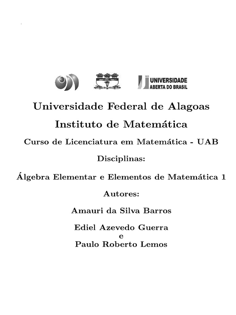 Elementos de Matemática 1 | PDF