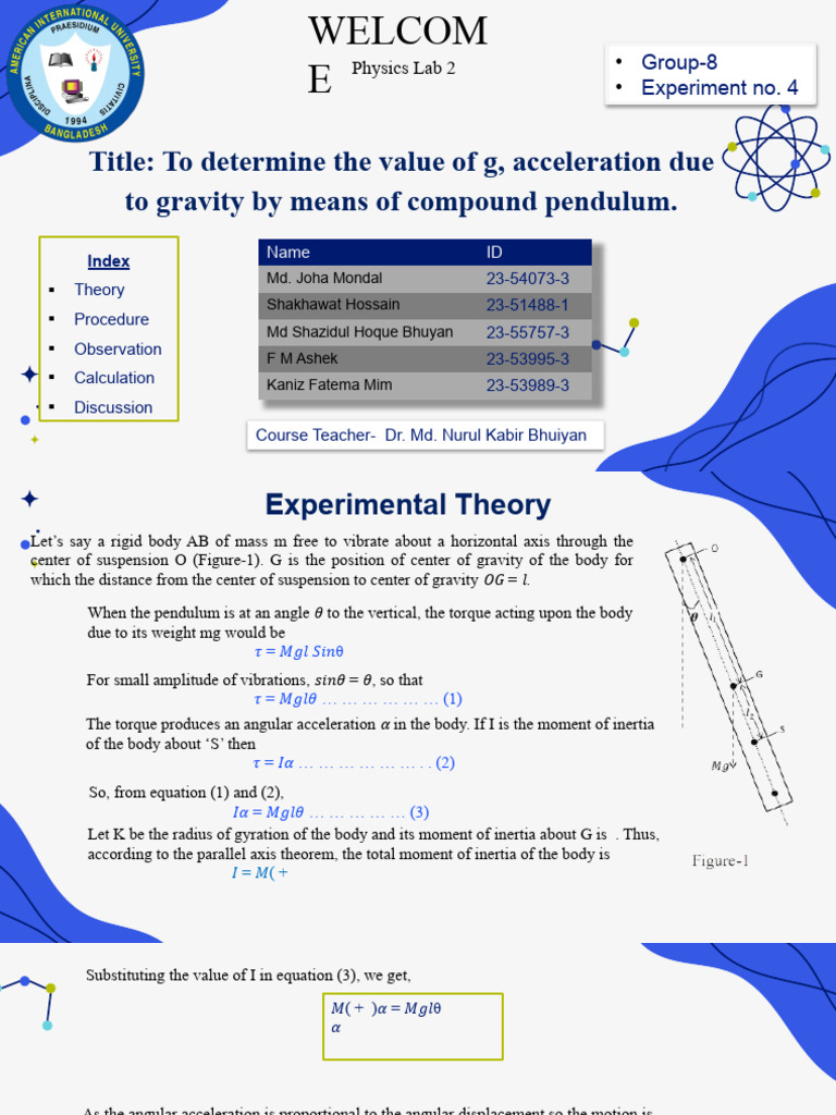 Physics 2 Lab Presentation | PDF | Pendulum | Mechanics