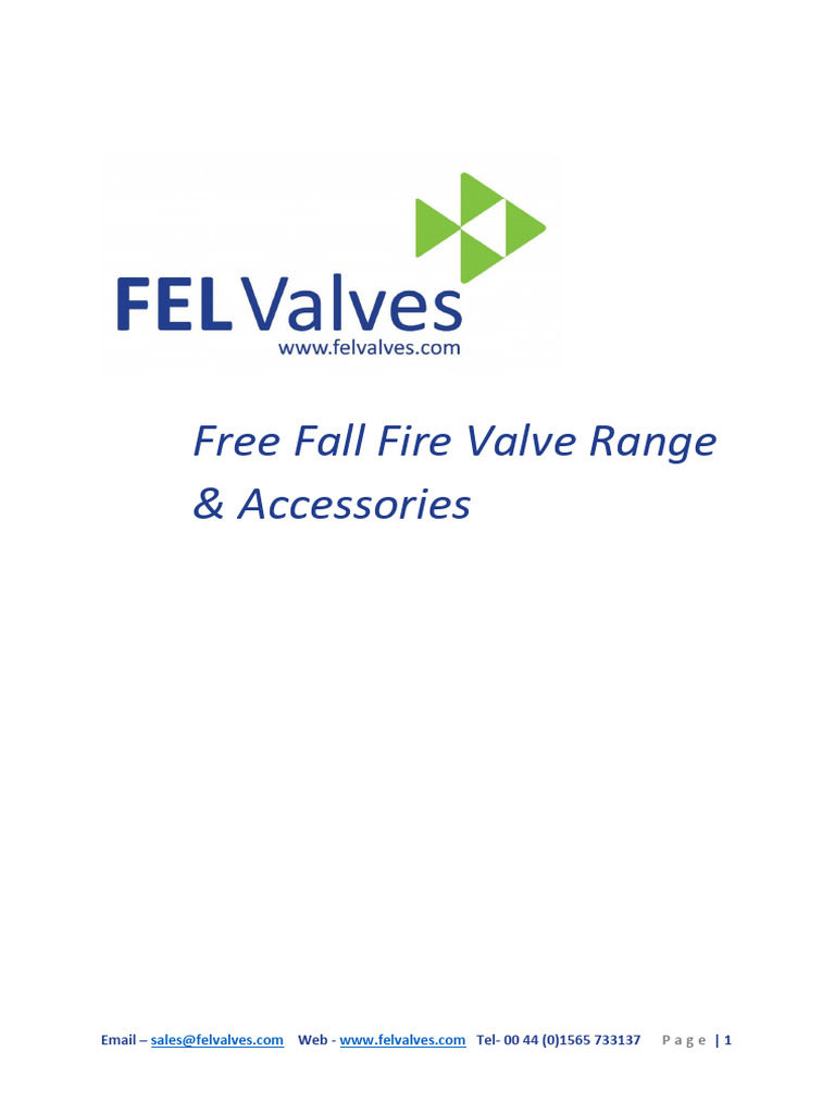 Free Fall Fire Valve Range Accessories 2021 | PDF | Fuse (Electrical ...