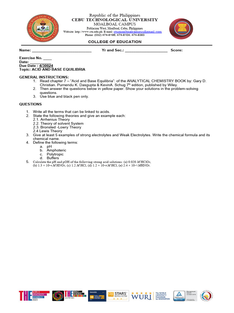 Exercise-No.-4-Acid-and-Base-Equilibria | PDF