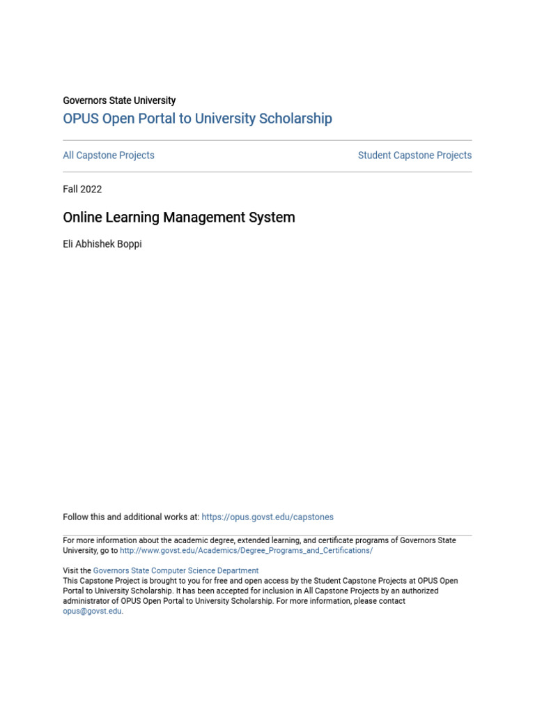 Online Learning Management System | PDF | Model–View–Controller | World Wide Web