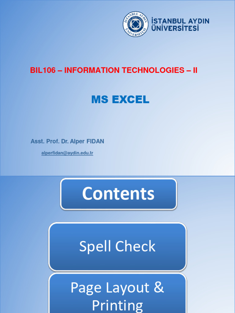 4th week | PDF | Microsoft Excel | Menu (Computing)
