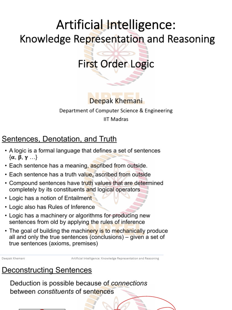 AI-KRR 4 (First Order Logic) | PDF | Logic | Interpretation (Logic)