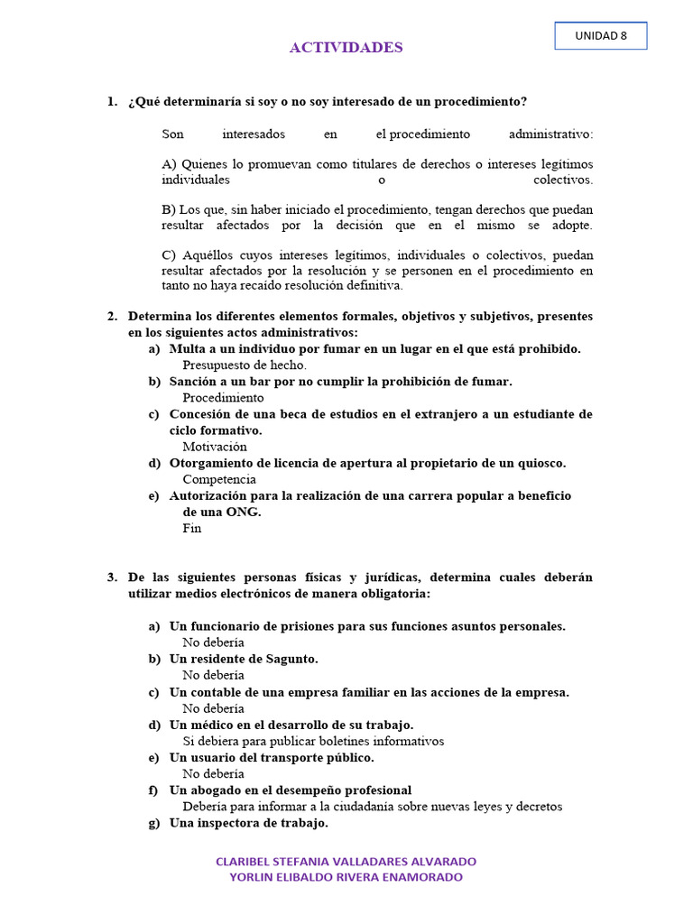 Solución ario actividades tema 8 GTJ | PDF | Justicia | Crimen y violencia