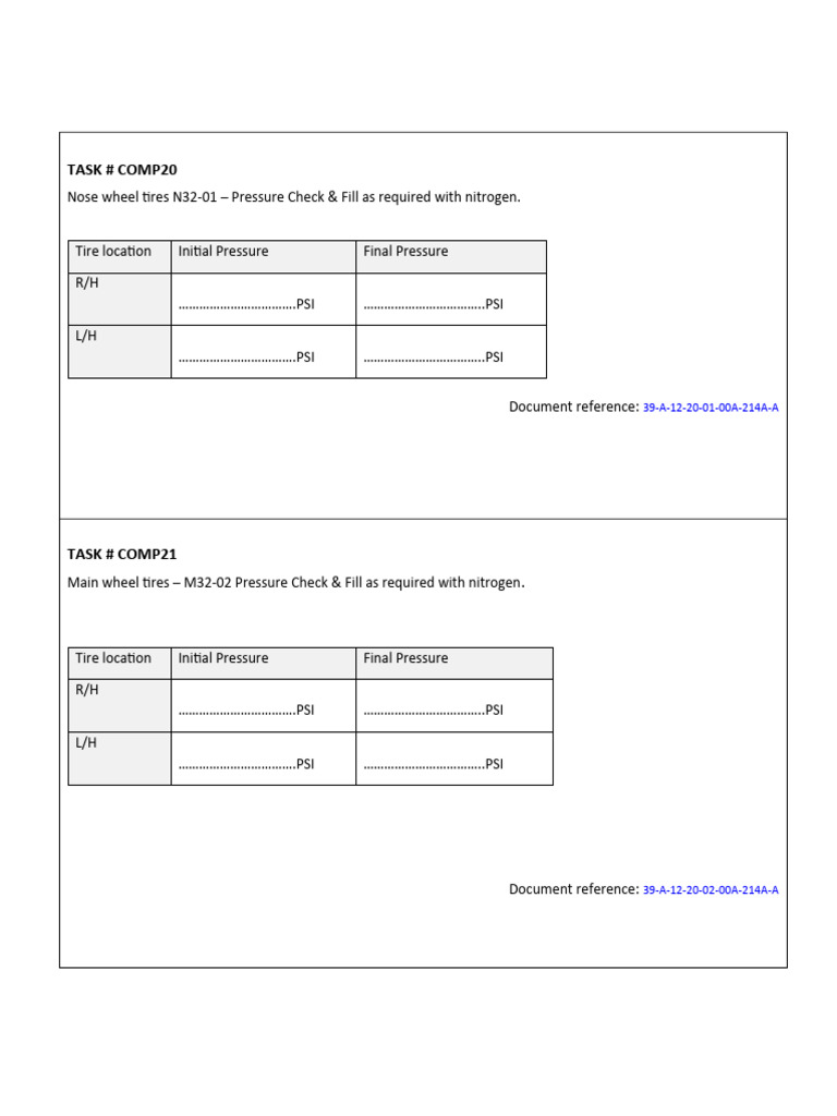 Tire Pressure Check Procedures | PDF