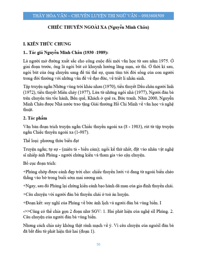 CHIáº C THUYá N NGOÃ I XA | PDF