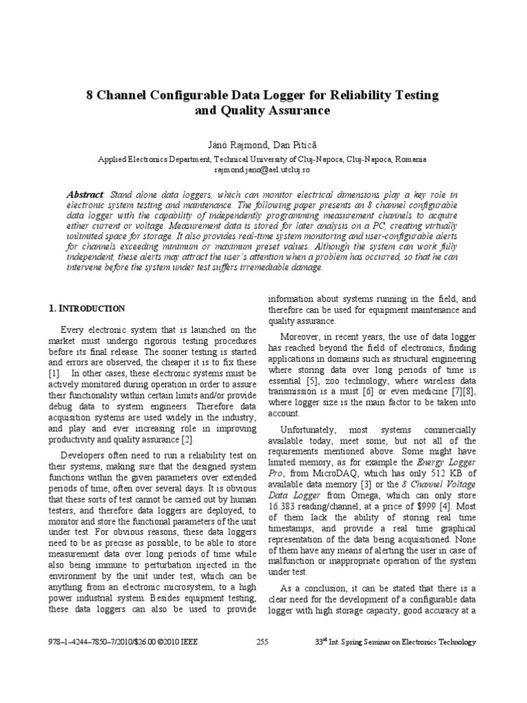 Configurable Data Looger | PDF | Analog To Digital Converter | Multiplexing