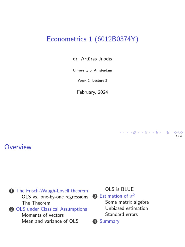 Week2 Lecture2 | Download Free PDF | Ordinary Least Squares | Linear Regression