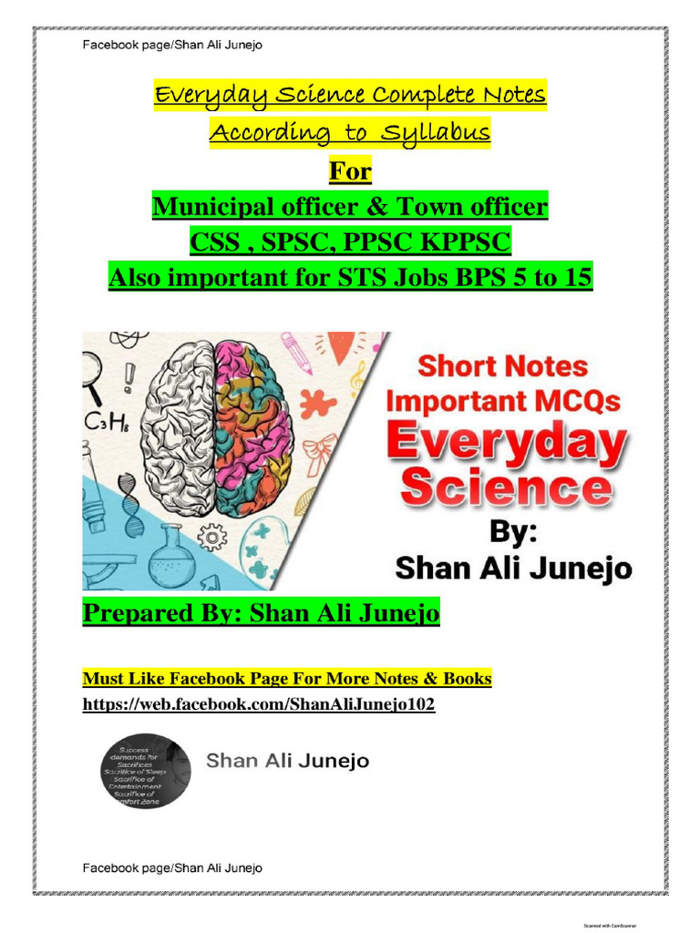Day 6 Everyday Science Notes | PDF