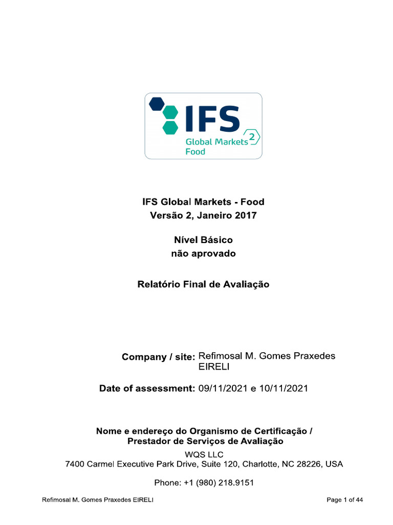 Check List IFS 2017 | PDF