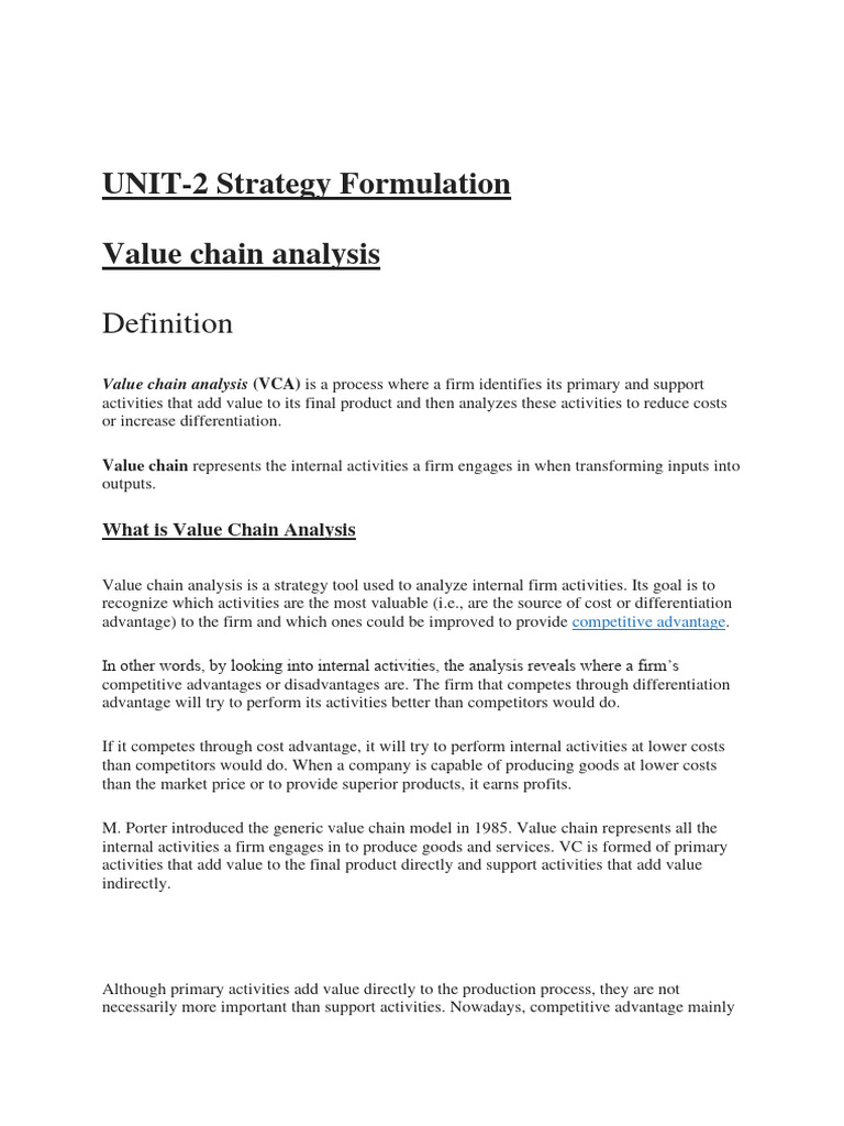 Unit 2 SM | PDF | Strategic Management | Swot Analysis