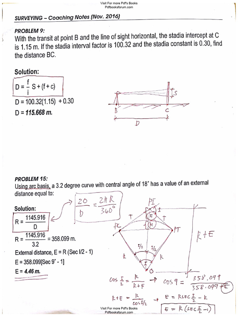 Surveying _ Geotechnical Engineering Coaching Notes | PDF