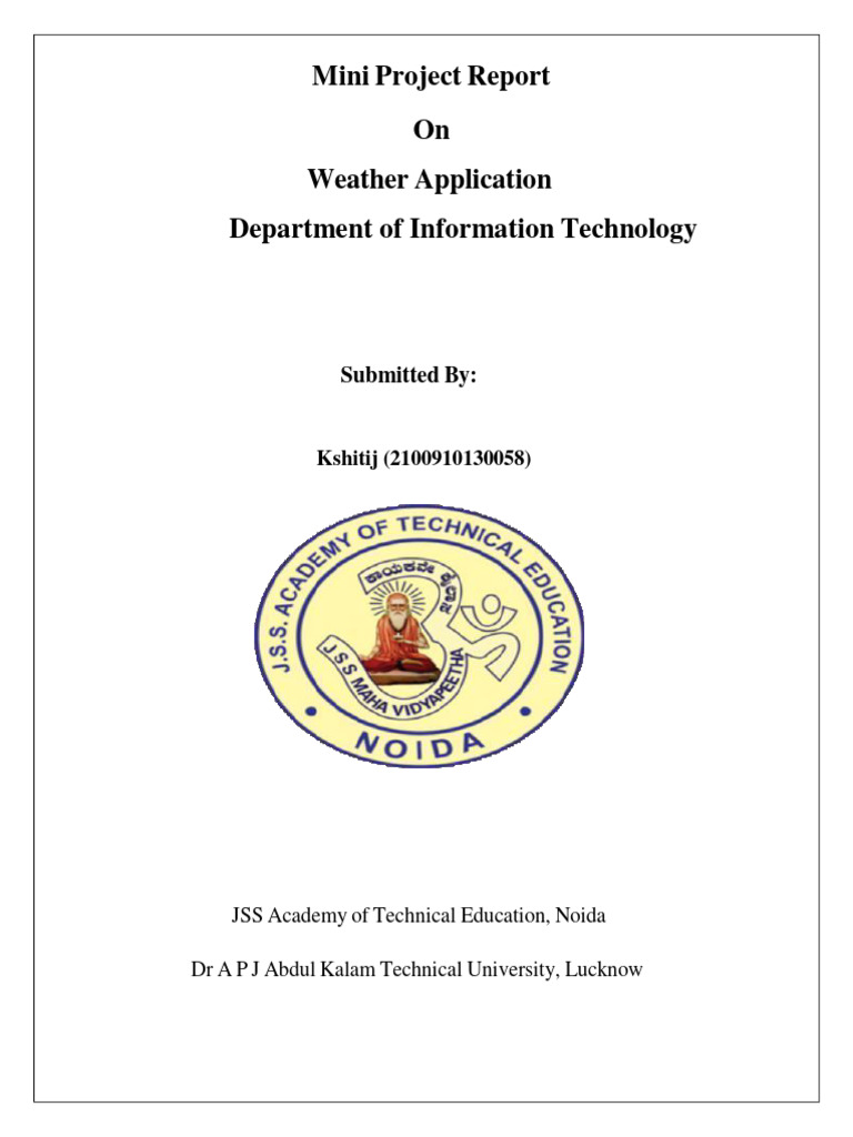 Kshitij Final Weather App | PDF | World Wide Web | Internet & Web