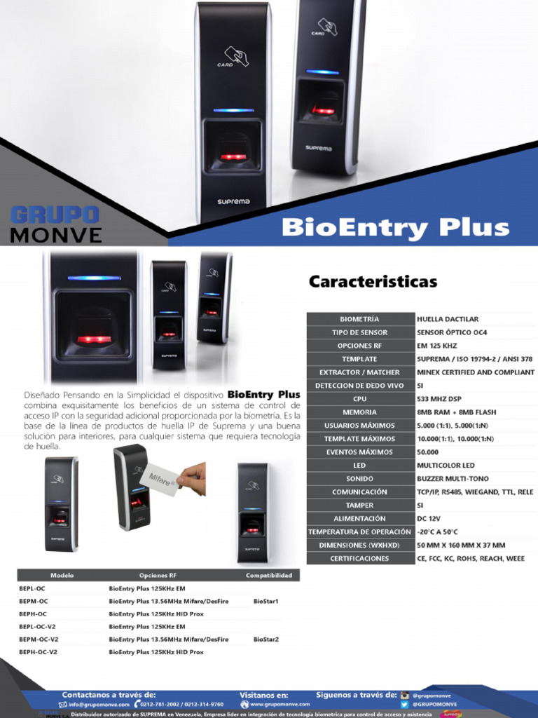 Folleto BioEntry Plus | PDF