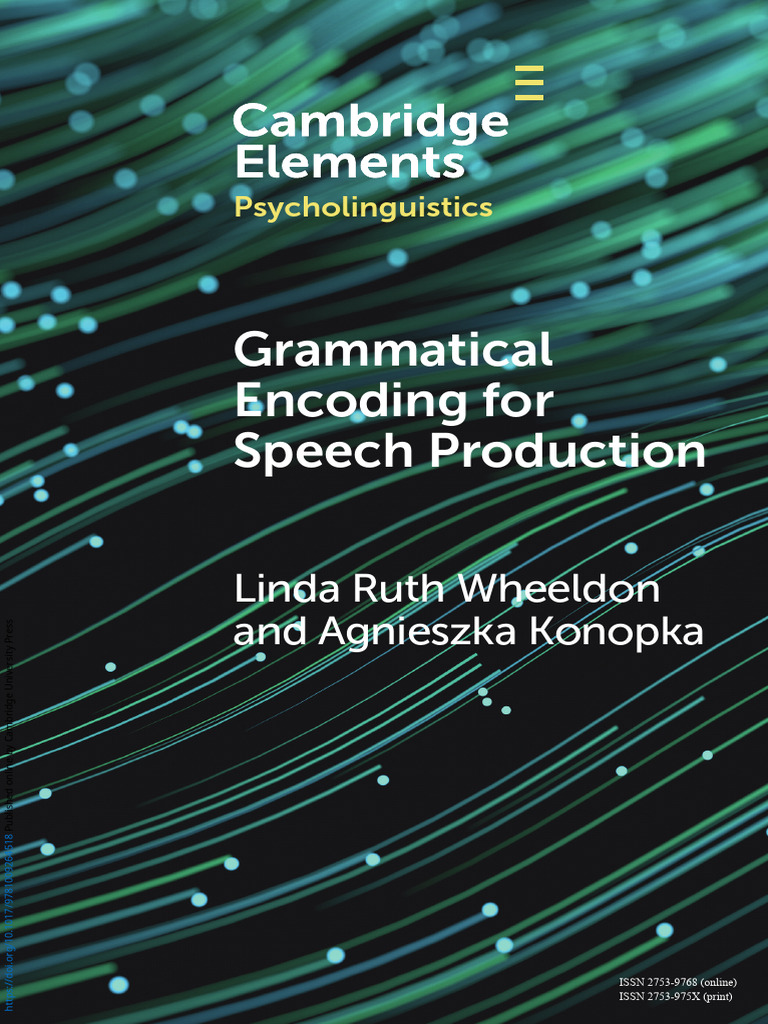 Grammatical Encoding For Speech Production | PDF | Lexicon | Word