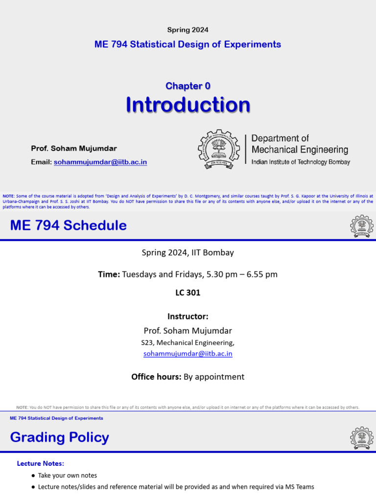 L01 Me794s2024 | PDF | Statistics | Experiment