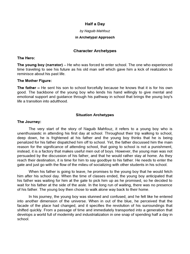 Half a Day Analysis | PDF