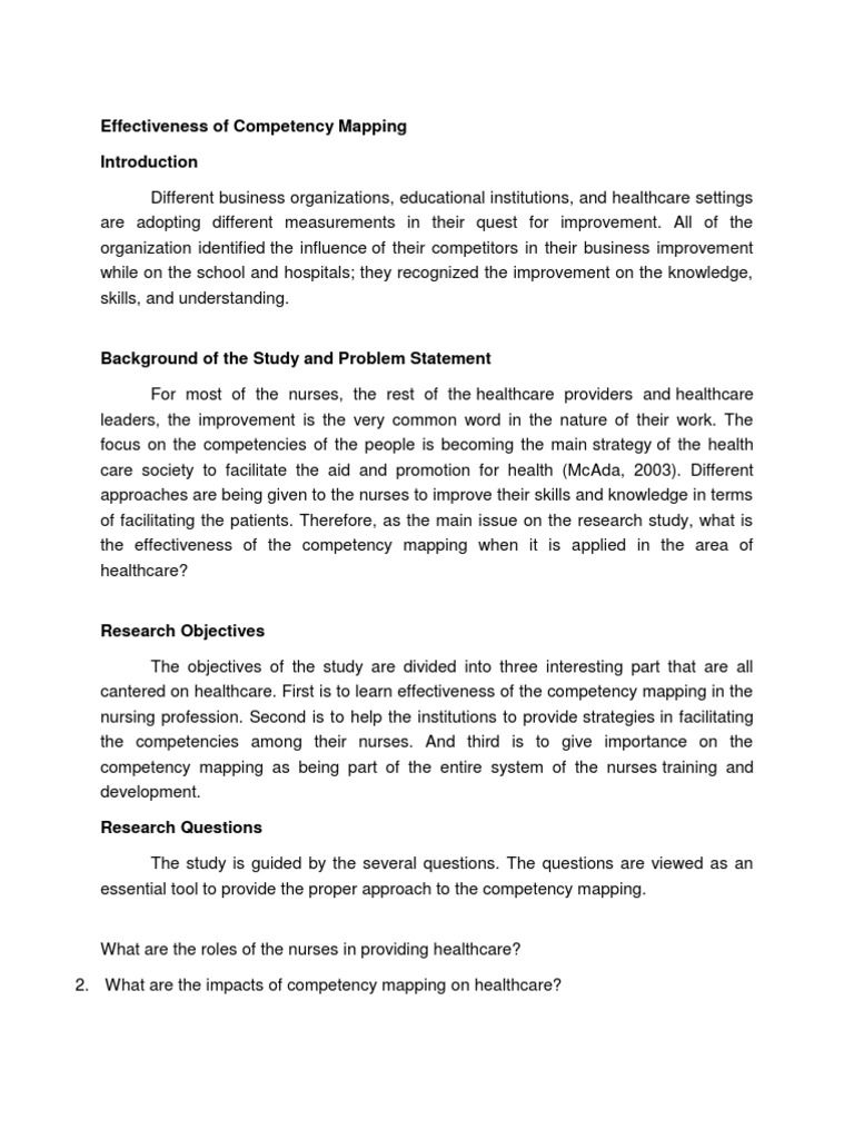 Effectiveness of Competency Mapping | PDF | Competence (Human Resources ...