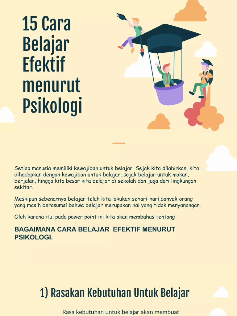 Cara Belajar Efektif | PDF