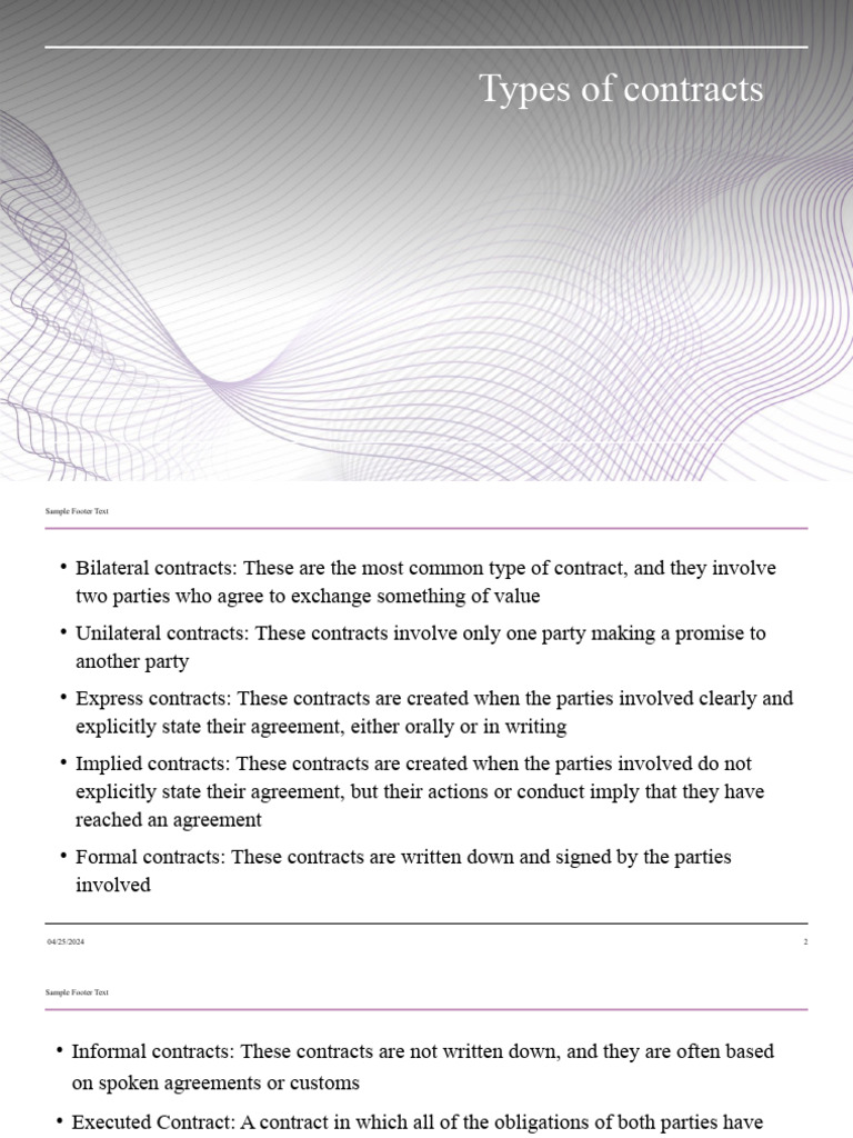 Types of Contract | PDF | Private Law | Justice