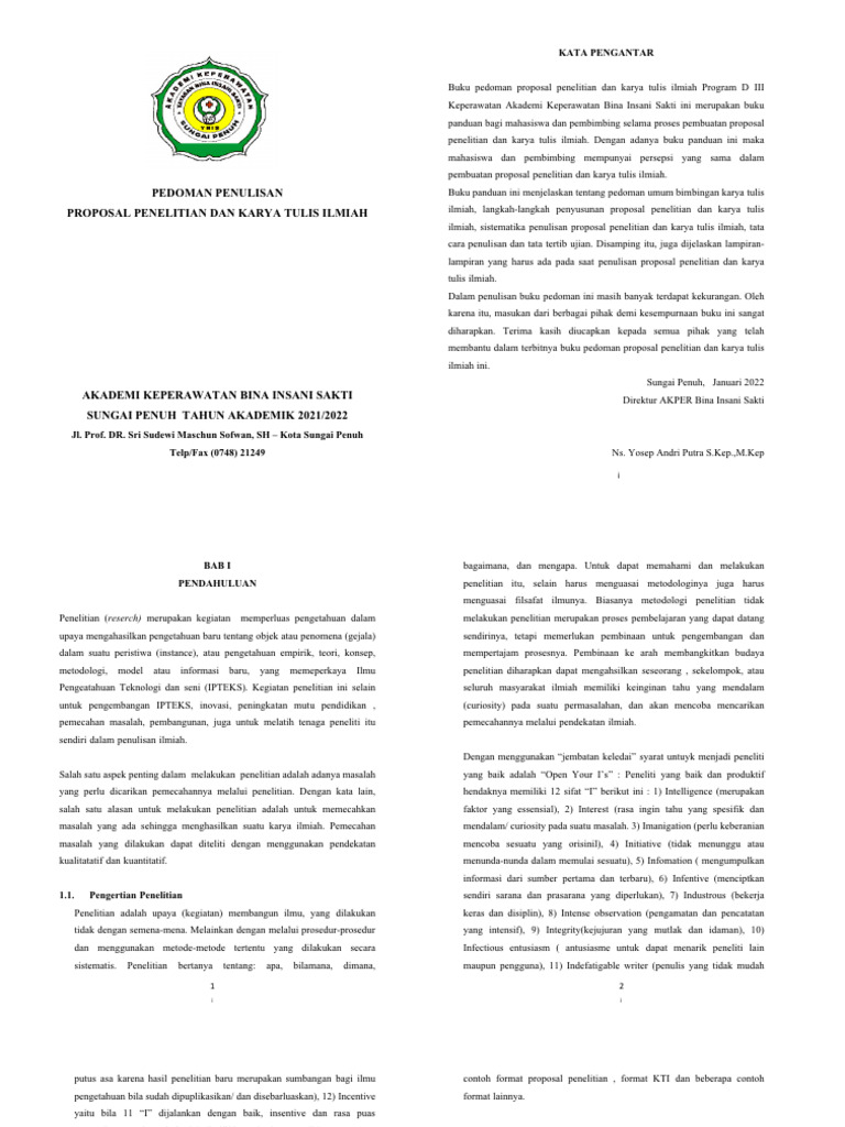 Pedoman Penulisan Kti | PDF