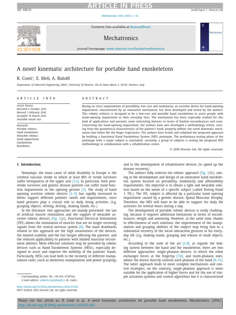 A Novel Kinematic Architecture For Portable Hand Exoskeletons | PDF ... A Novel Kinematic Architecture For Portable Hand Exoskeletons | PDF ...