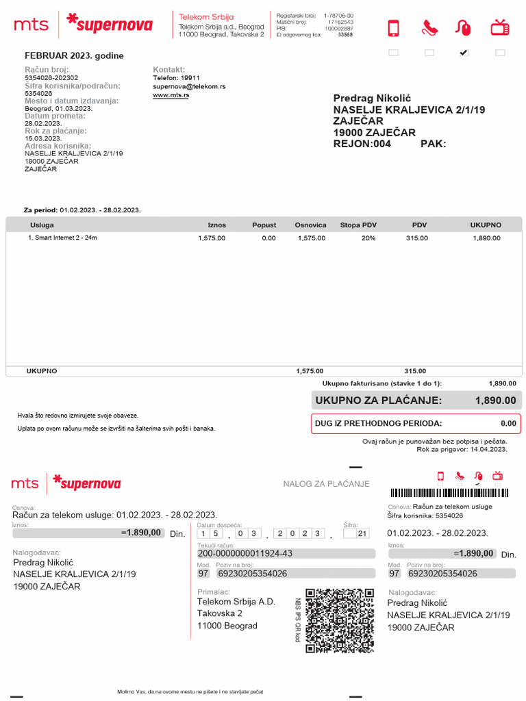 Faktura 5354026-202302 | PDF