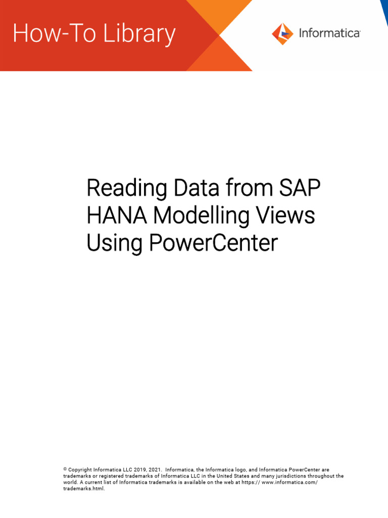 1388 ReadingDataFrom (SAP-HANA) ModellingViewsUsingPowerCenter en H2L | PDF | Parameter ...