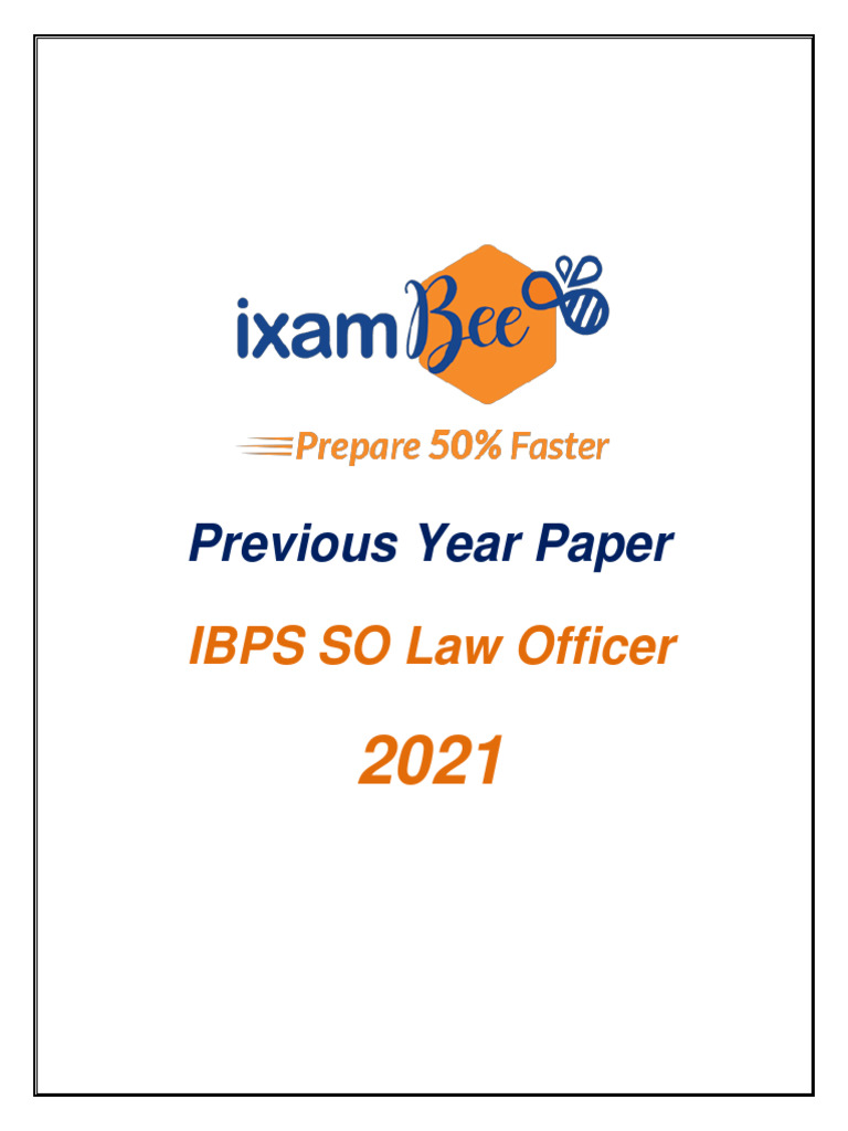 1665385077IBPS SO Law Officer 2021 Previous Based Paper | PDF | Guarantee | Mortgage Law